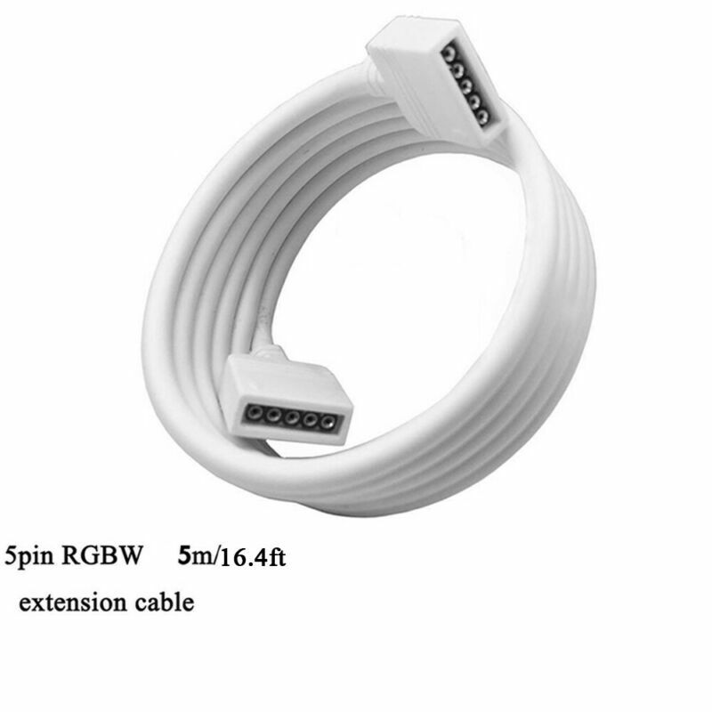 5Pin RGBW LED Strip Connector Wire Extension Cable Wire For RGB LED ...