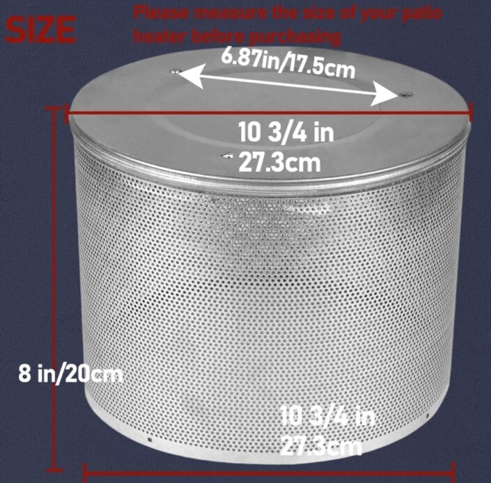 Patio Heater Burner Net Cover Outdoor Heater Replacement Parts Emitter ...