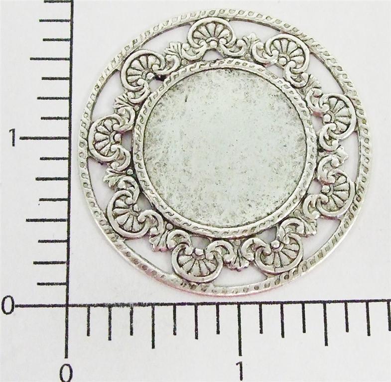24644 Matte Silver Oxidized Victorian Ornament Brass Jewelry Finding | eBay