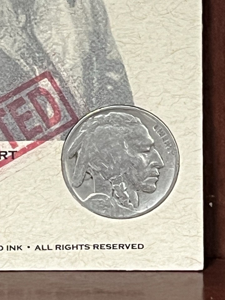 Amelia Earhart Authenticated Ink REJECTED 1934 Buffalo Nickel Card | eBay