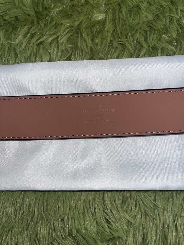 Louis Vuitton Belt Size 36-38 GOLD Buckle with brown checkered pattern ...