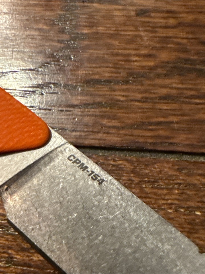 Benchmade 15700 Flyway Fixed Blade Knife - USA Made - Orange Scales ...