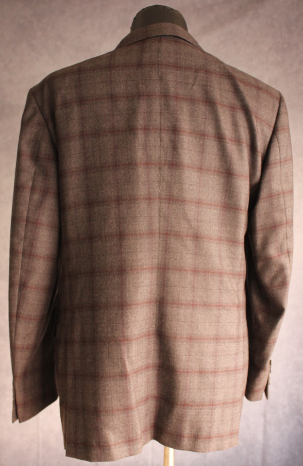 Pal Zileri Men's Sport Coat Size 44R Checkered Gray Burgundy Handmade ...