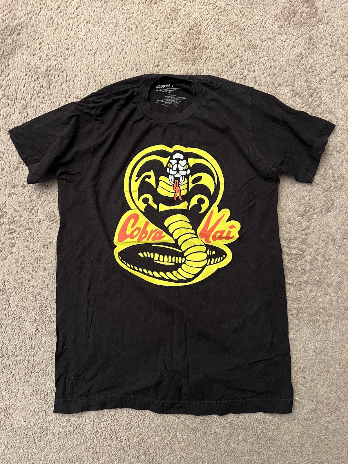 Sony Cobra Kai Adult Graphic Licensed Logo Black T-Sh… - Gem
