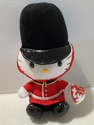 Ty HELLO KITTY UK Limited Edition English Royal Guard Beanie Baby 8” | eBay