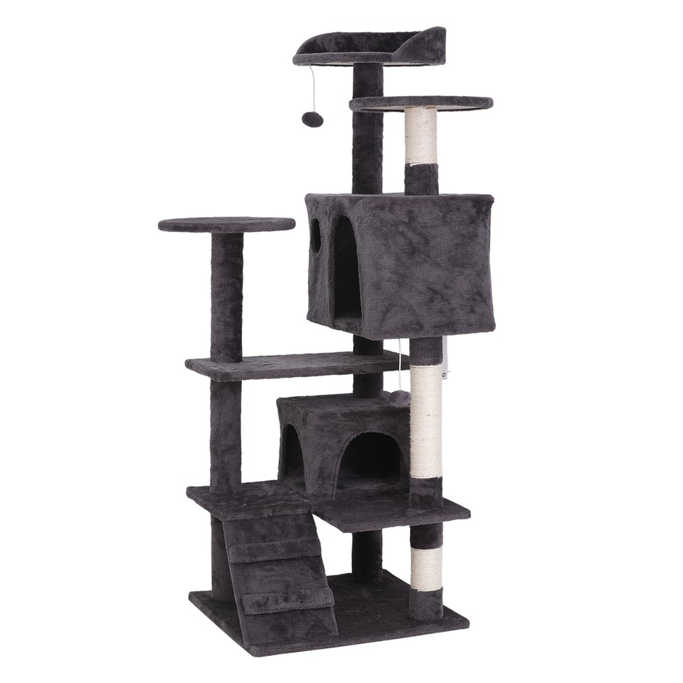 55" STURDY Cat Tree Tower Activity Center Large Playing House Condo For ...