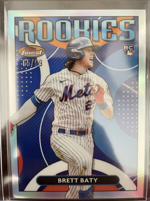 2023 Topps Finest Brett Baty Rookie Design Variation Refractor #65/99 ...