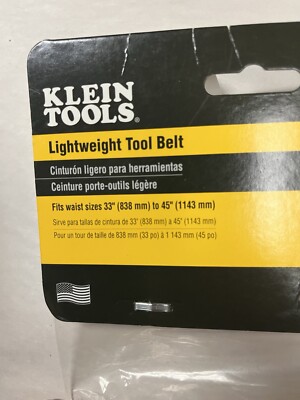 Klein Tools. No. 5201 Tool Belt, Lightweight Leather Work Belt. Size 33 ...