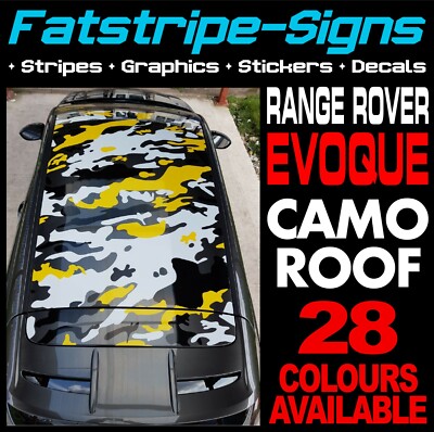 to fit RANGE ROVER EVOQUE CAMO ROOF GRAPHICS DECALS STICKERS STRIPES ...