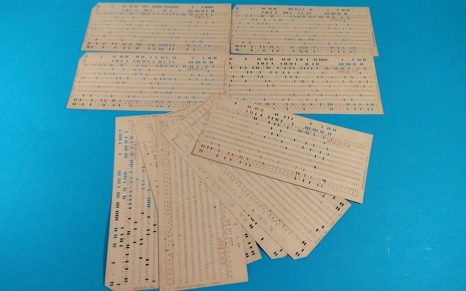 USSR Soviet Computer Mainframe Punch Card Perforated 1970s 10 pcs 4 | eBay