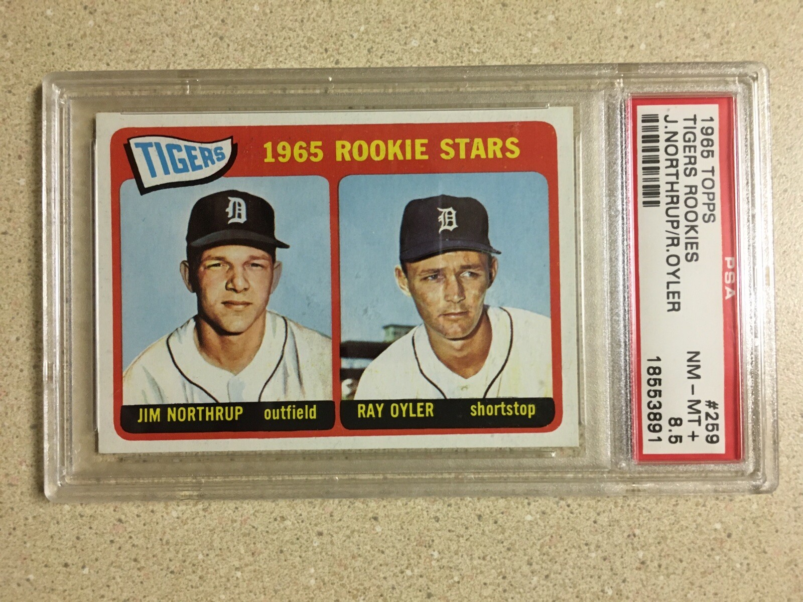 1965 Topps #259 Tigers Rookies PSA 8 . 5 NM-MT+ JIM NORTHRUP RAY OYLER ...