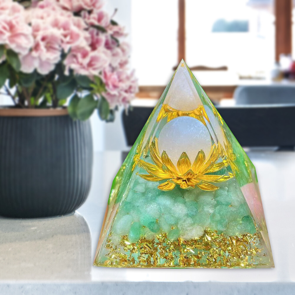 Crystal Pyramid Flower of Meditation Healing Home Office Art Decoration ...