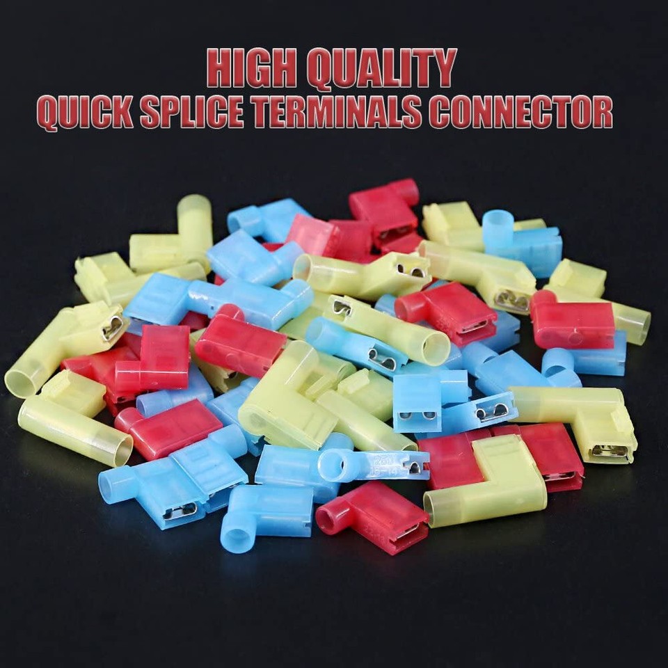 35PCS Insulated 90 Degree Right Angle Connectors Nylon Female Flag ...