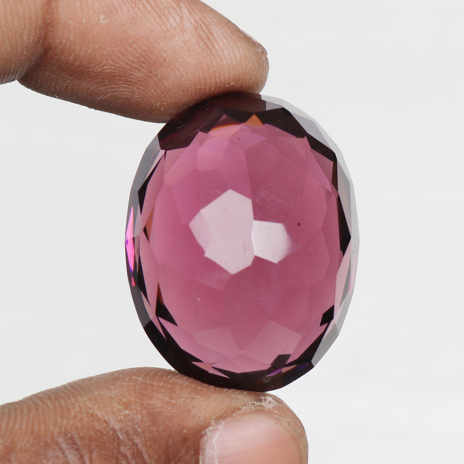 Large Purple Amethyst 70.95 CT Oval Faceted Cut Loose Gem for Authentic ...