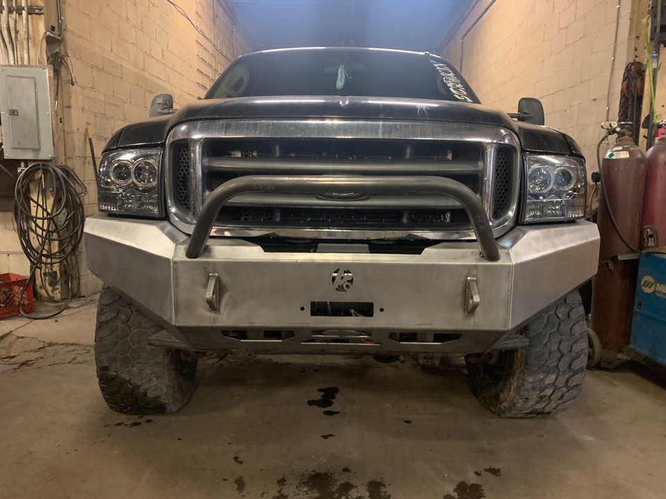 DIY Weld It Yourself Front Winch Bumper Fit For 99-04 Ford Super Duty ...