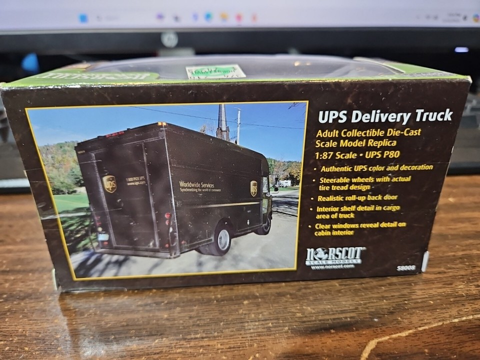 Norscot HO Scale UPS P80 Delivery Truck Diecast Model #58008 4d3 | eBay