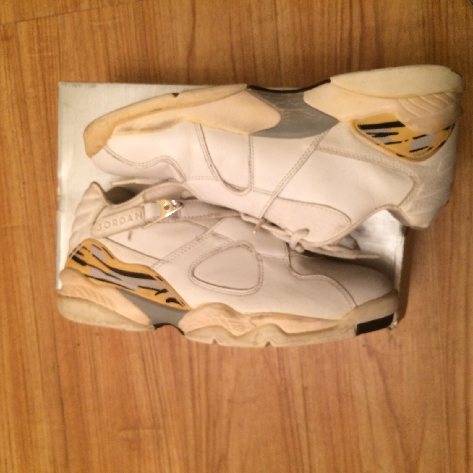Rare! 2003 Air Jordan Retro 8 Low White/ Metallic Sil… - Gem