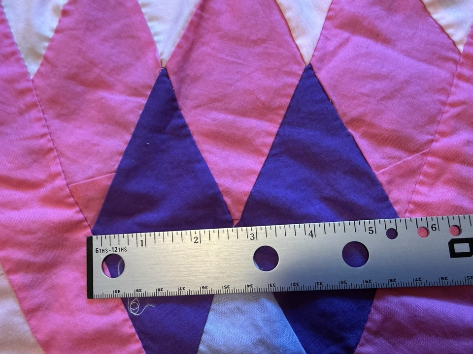 Delightful Nicely Hand & Machine Pieced Lone Star Quilt Top 80x84 ...