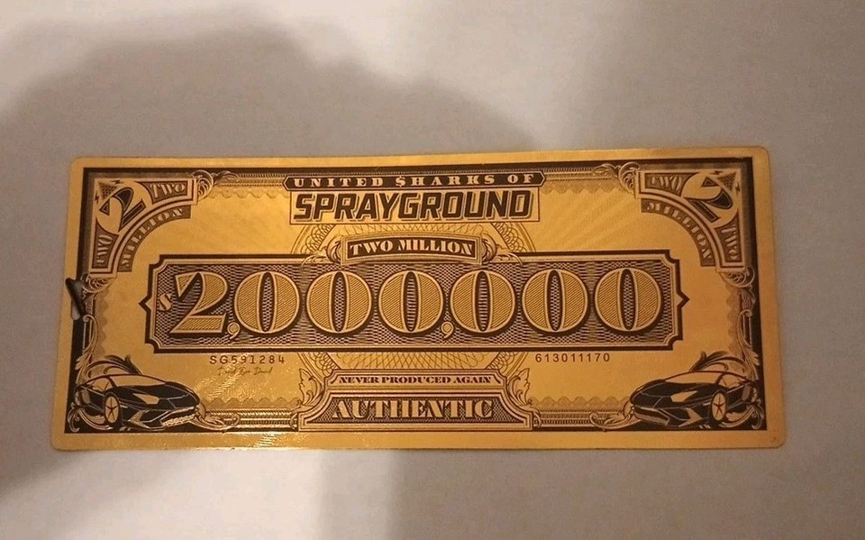 Sprayground 2 Golden Ticket Limited Edition Backpack Accessory And 1 ...