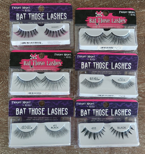 VARIETY Lot of 6-Bat Those Lashes Ardell Eyelashes W/ Adhesive Fright ...
