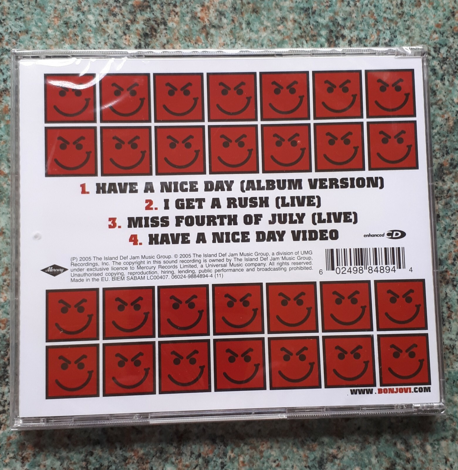 Bon Jovi - Have A Nice Day- ENHANCED CD Single - UK 2005 - NEW - STILL ...