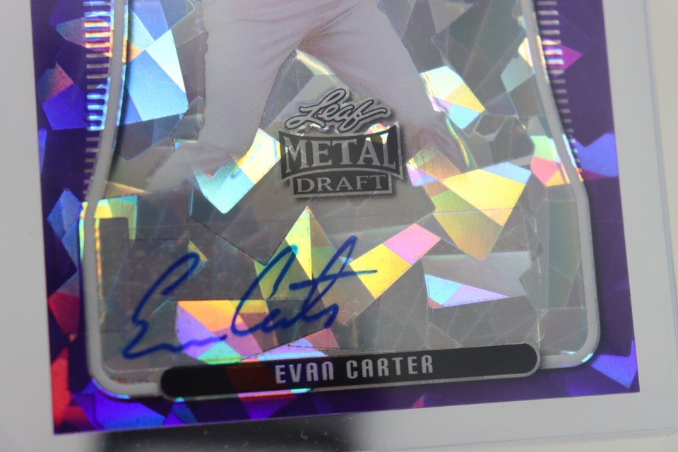 2020 Leaf RC Rookie Autograph EVAN CARTER Texas Rangers Card AUTO ...