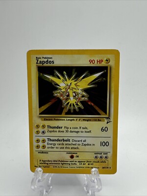 Pokémon TCG Zapdos Base Set 2 20/130 Holo Unlimited Holo Rare | eBay