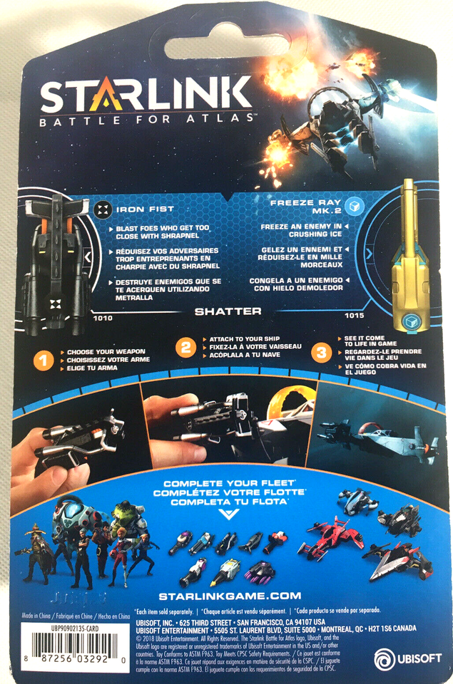 Starlink Battle for Atlas Accessory Set — Crusher / Shredder MK2 / Iron ...