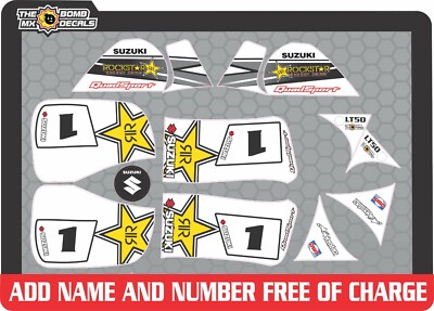 suzuki lt50 quad graphics stickers decals name & number lt 50 mx ...