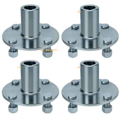 (4) 4 Lug 1" Live Axle Adapter Hubs for Go Kart Cart ATV Quad Trailer ...