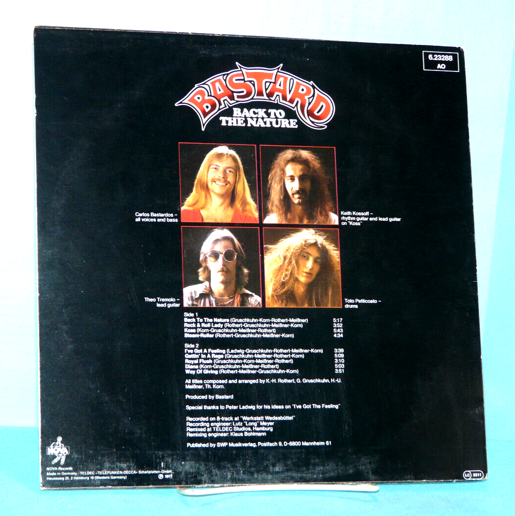 Bastard~Back To The Nature~Nova Records Vinyl LP~6.23288 AO~Germany ...