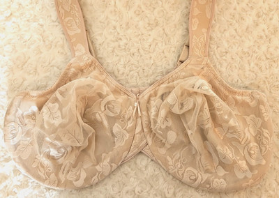 Wacoal Breast Cancer Awareness 44DDD Beige Bra Underwire Coverage Wide ...