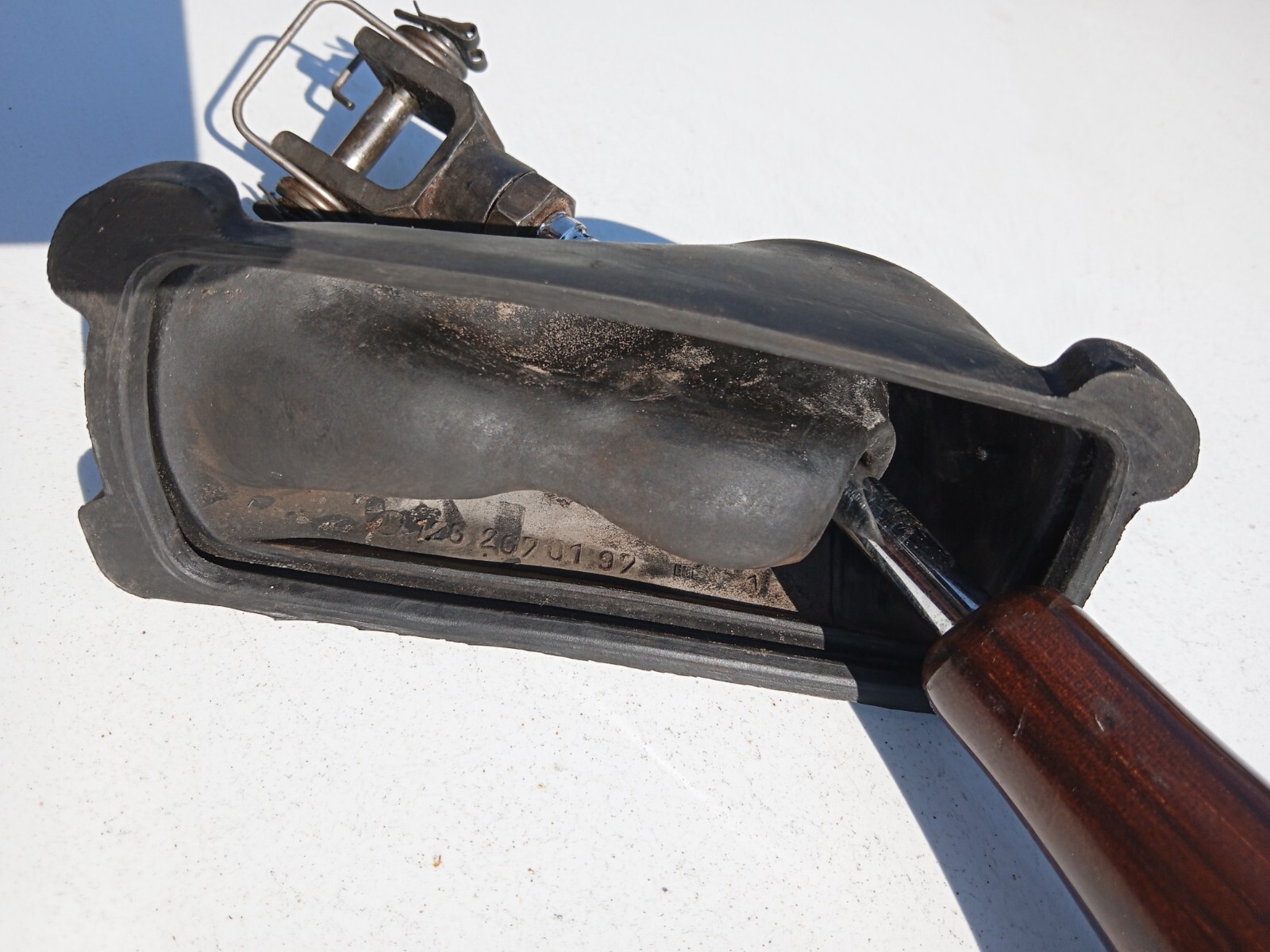 Mercedes W107 W124 W201 W126 Zebrano Shift Knob lever spring boot ...