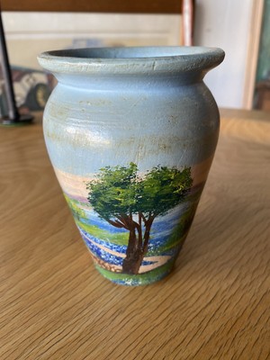 A Meyers Hand Painted Landscape Texas Bluebonnet Souvenir Pottery 5 ...