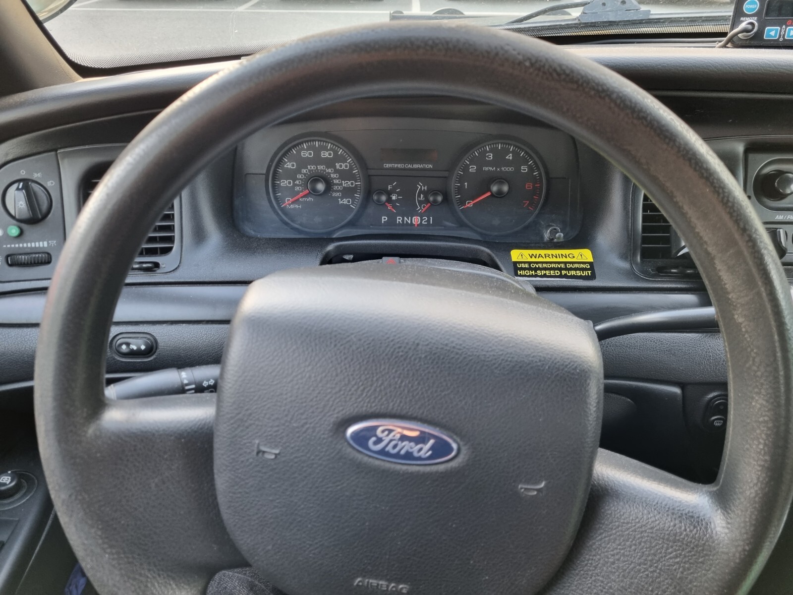 WARNING use overdrive during high-speed pursuit police decal sticker ...