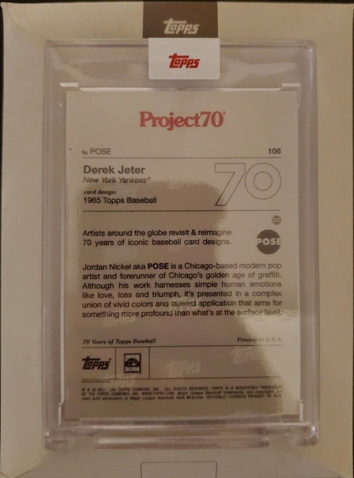 Derek Jeter Topps Project70® Card, #106 - 1965 by Pose Project 70 ...