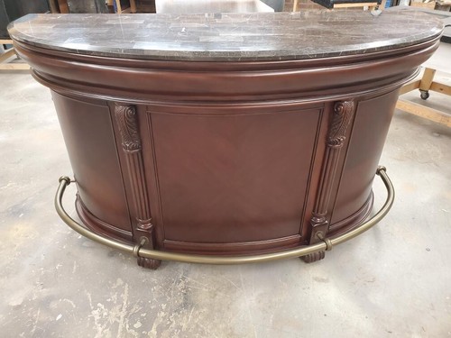 Howard Miller Niagara Demilune Home Bar w/ Italian Marble Top | eBay