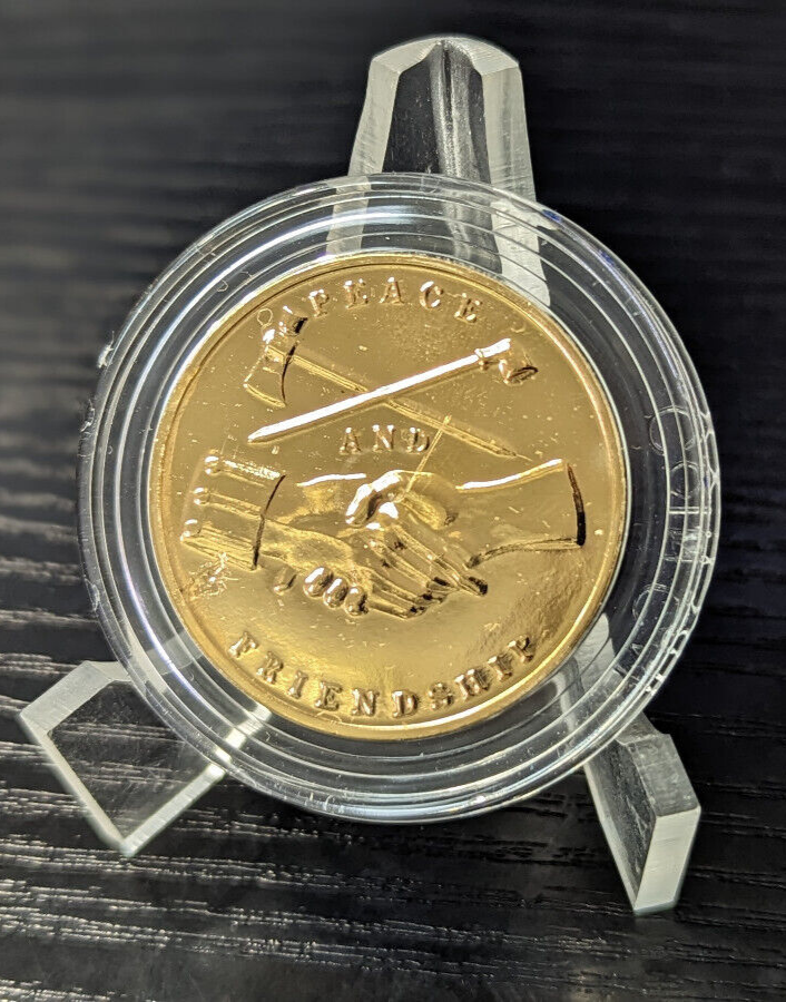 President Of United States John Adams Medal Plated Gold 24kt With ...