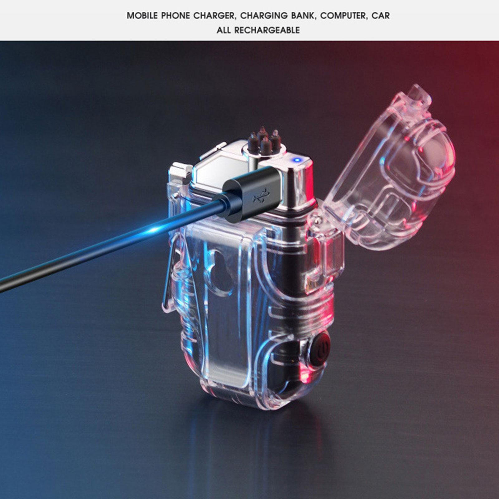 Double Arc Plasma Lighter Type C USB Rechargeable Multifunctional ...