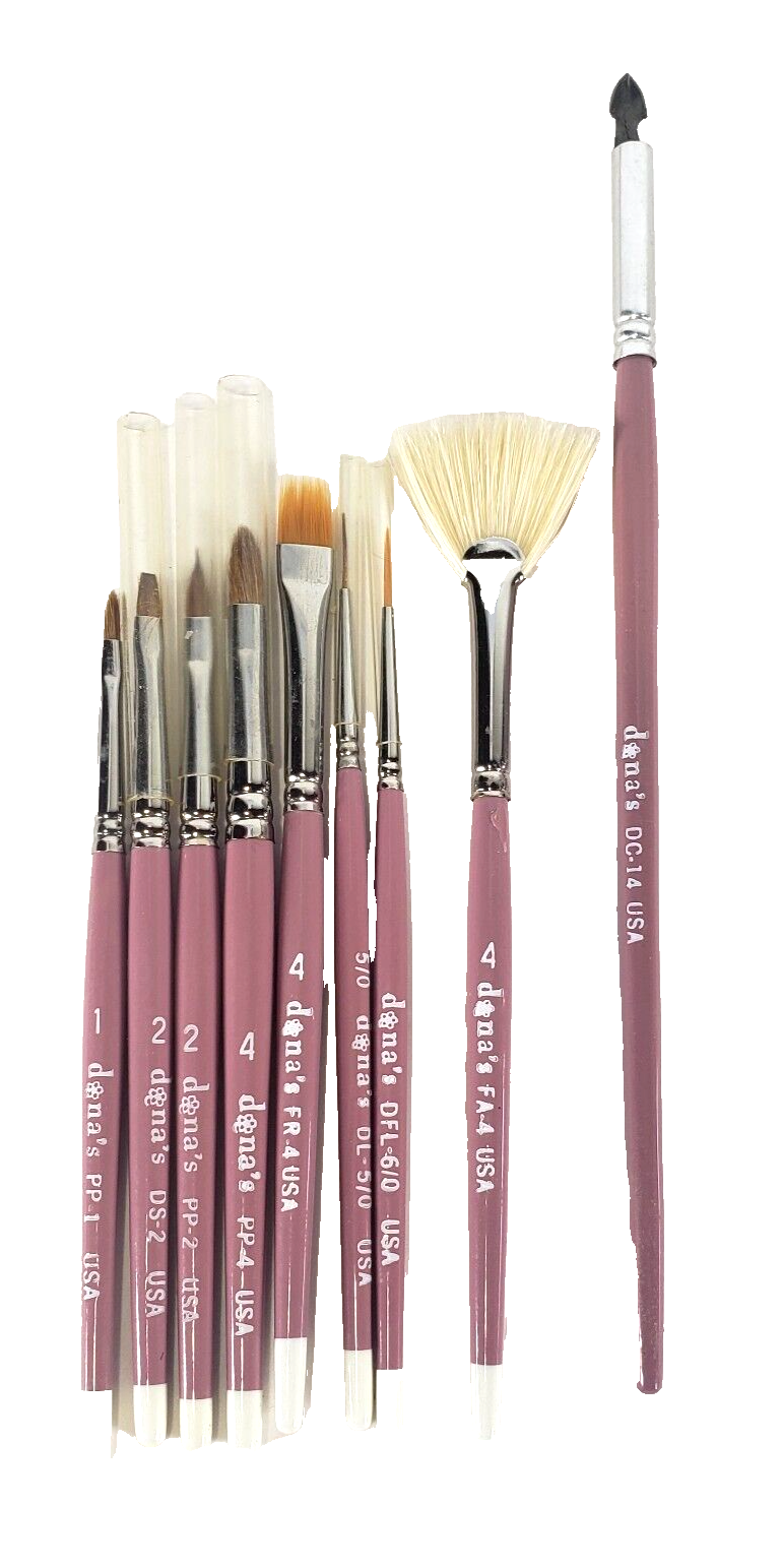 Dona's Paint Artist Brushes Vintage Lot of 9 Brand New | eBay