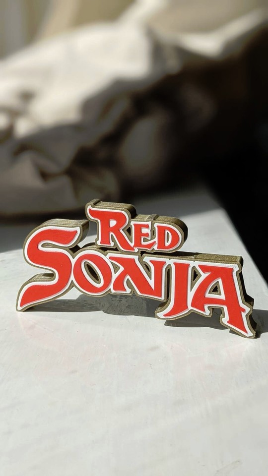 Red Sonja logo display sign - Brigitte Nielsen Arnold Schwarzenegger ...
