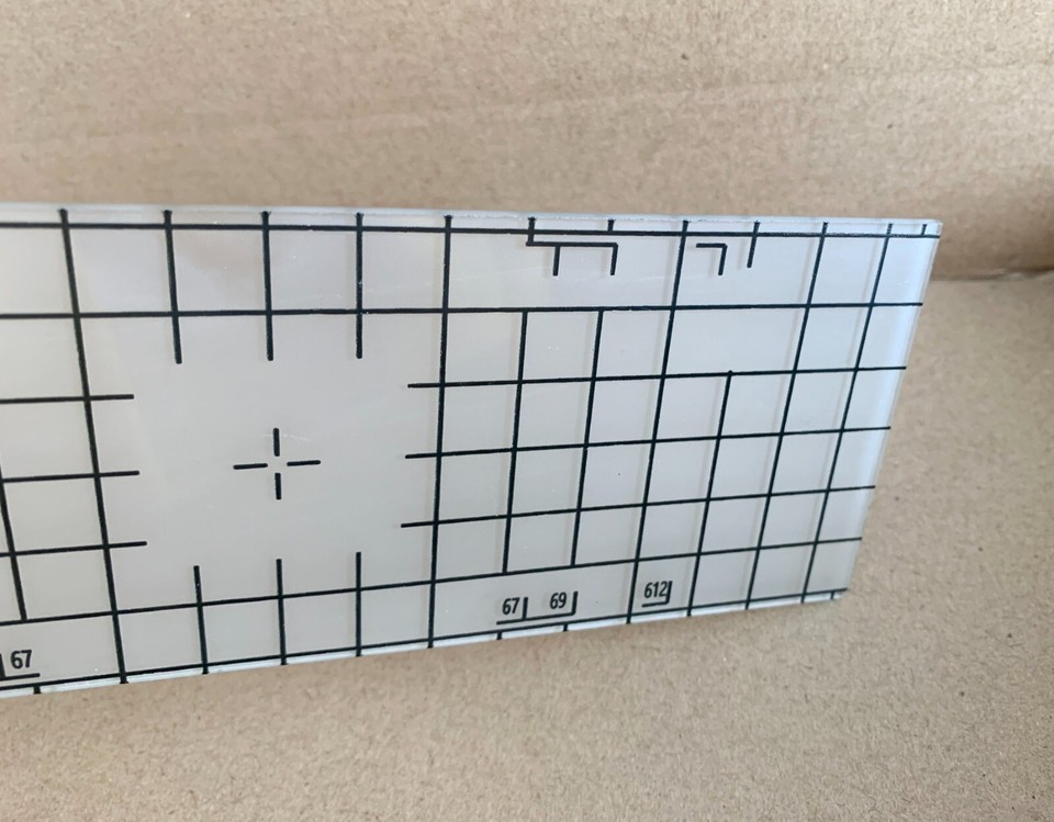 New 6x17" Ground Glass Focusing Screen with Grid 175x63x1.8mm | eBay