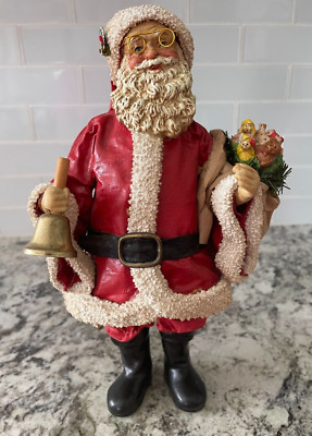 Vintage Clothtique Possible Dreams 1988 Santa with Bell and Presents ...