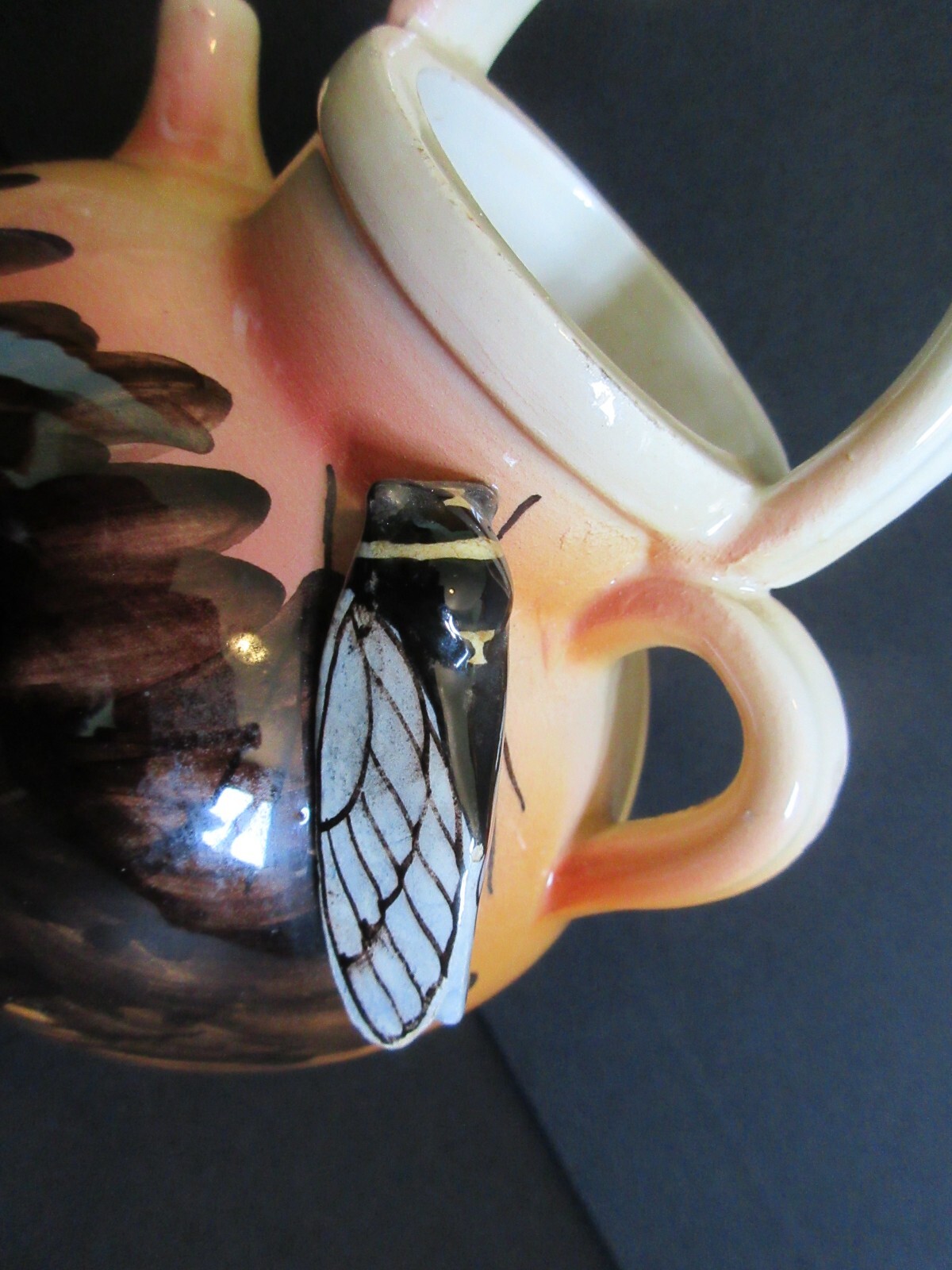 Vintage French Cicada Art Pottery Vallauris Signed Teapot | eBay