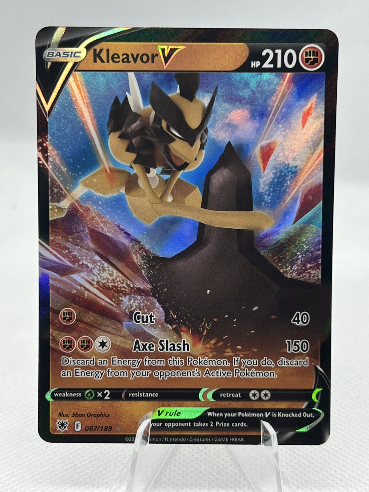 Pokémon TCG Kleavor V Sword & Shield - Astral Radiance 087/189 Holo ...