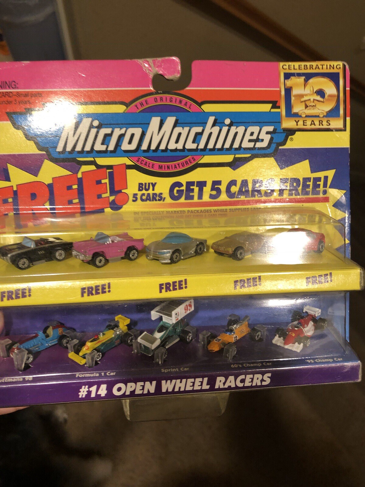 Galoob Micro Machines # 14 Open Wheel Racers With 5 Free Cars | eBay