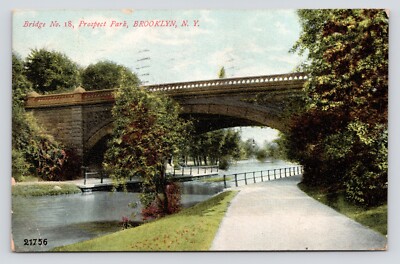 Bridge No 18 Prospect Park Brooklyn NY Ant VTG Divided Back Posted 1907 ...