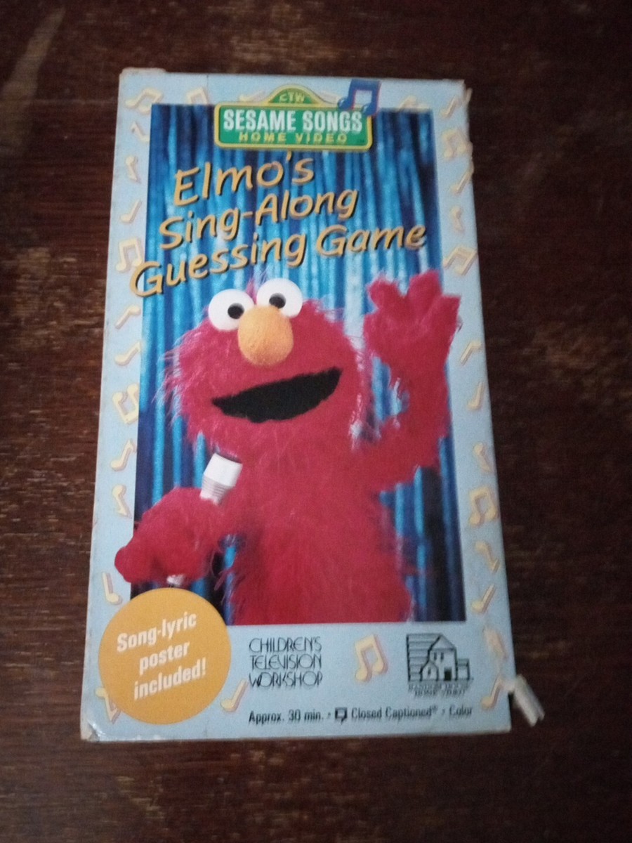 Sesame Street Elmo Sing Along Guessing Game Vhs Elmo's Sing Along