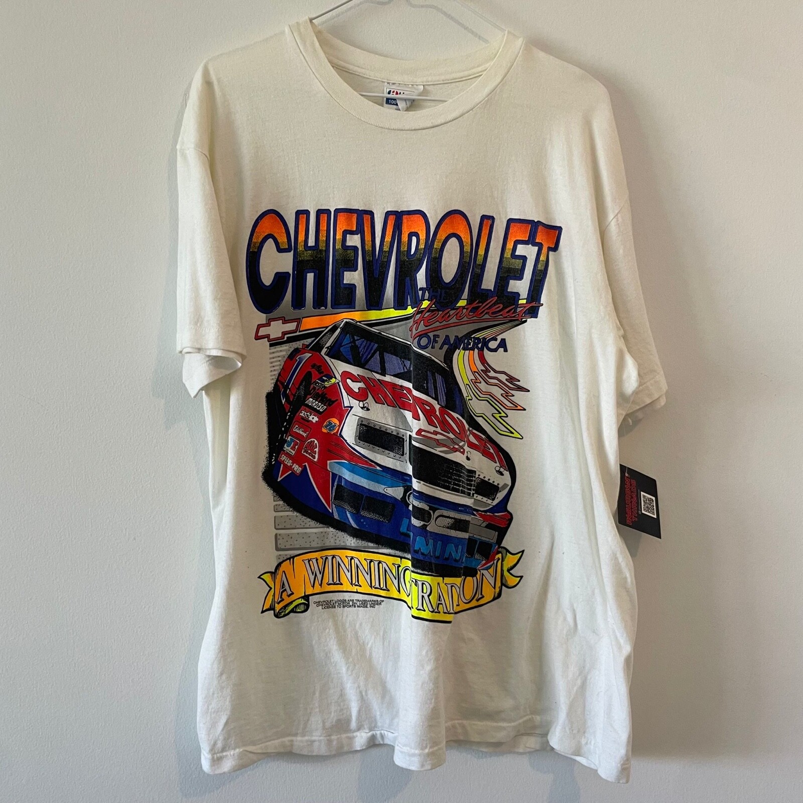 Vintage Chevy Chevrolet Nascar Racing Tshirt Heart Be… - Gem