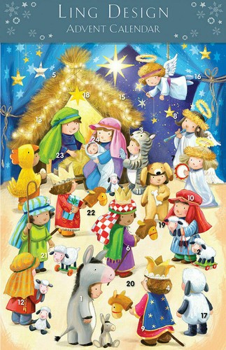 Ling Large Advent Calendars 340 x 250 mm religious & traditional white ...